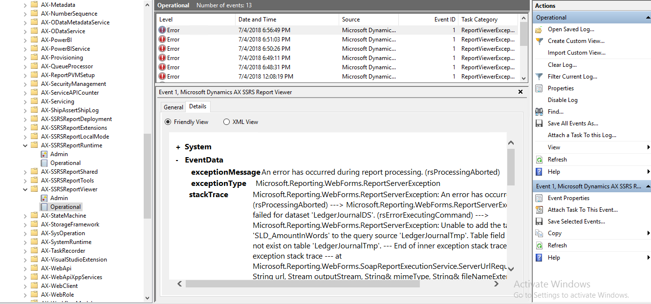 Dynamics 365 Finance And Operations Talk Ssrs Reports Errors D365fo