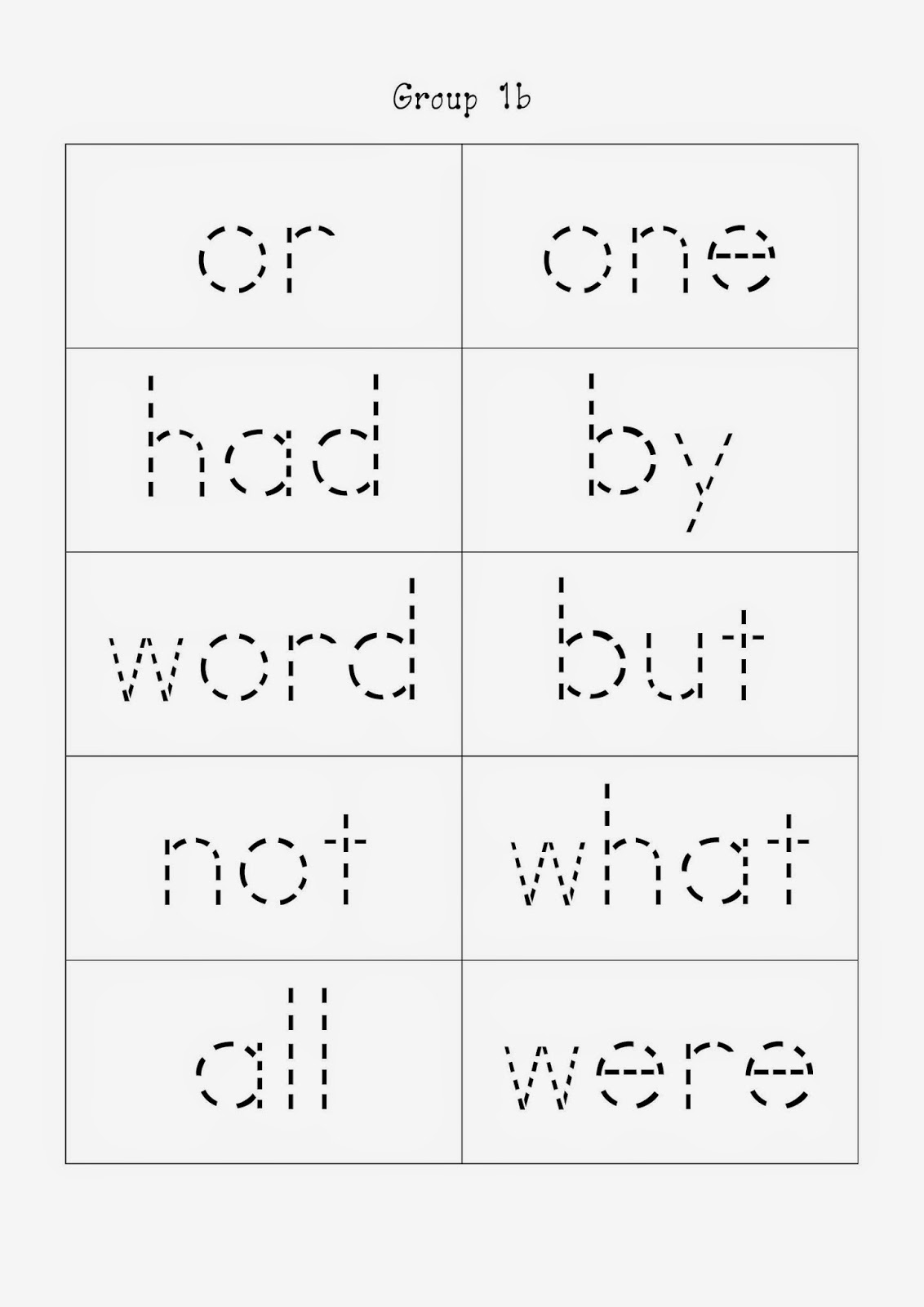 I,Teacher: Dolch Words Printable Memory Game Group 1b