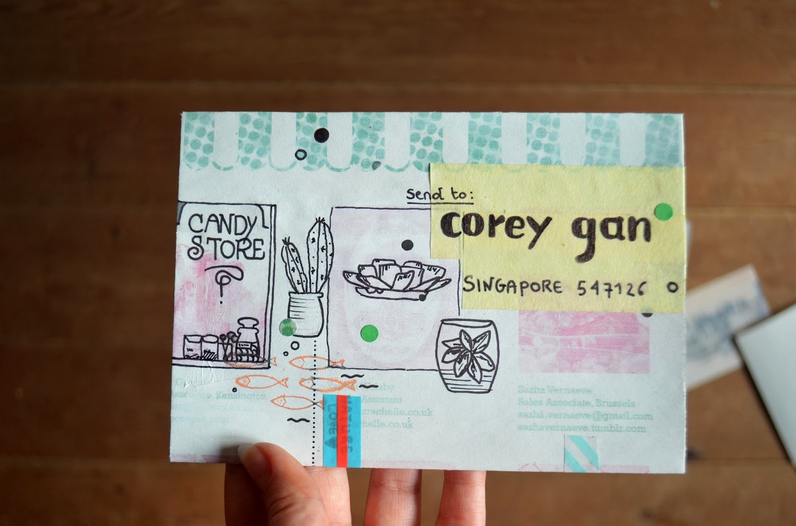 Nostalgic letter project: And a letter back to Corey (Singapore)