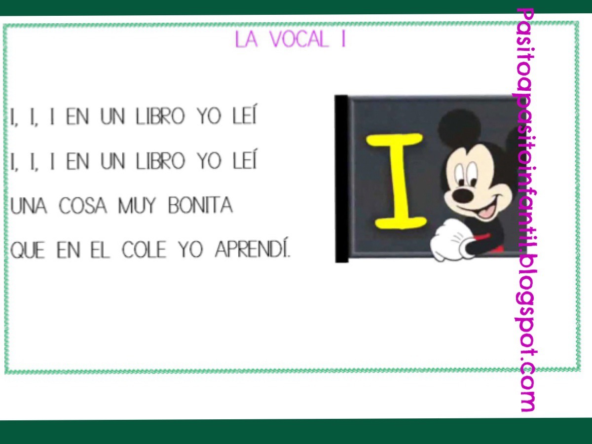 PASITO A PASITO : LA VOCAL I