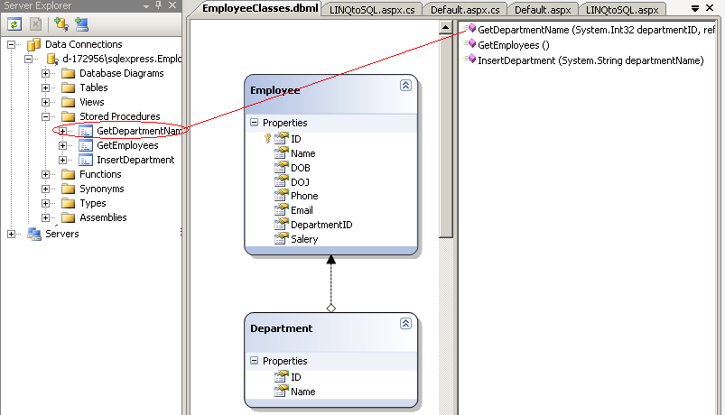 LINQ to SQL - call stored procedure with OUTPUT parameters | C# Guide ...