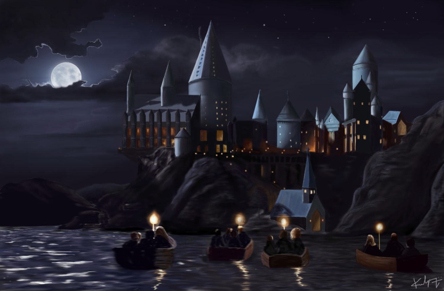 AWESOME: Digital Painting (Harry Potter School)