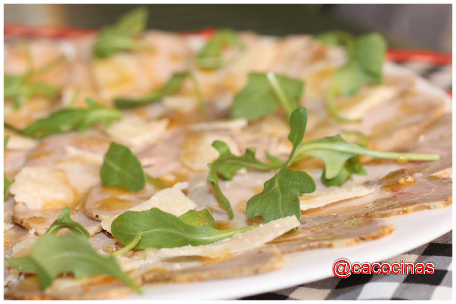 CARPACCIO DE LOMO IBÉRICO ESPECIADO ~ Caco