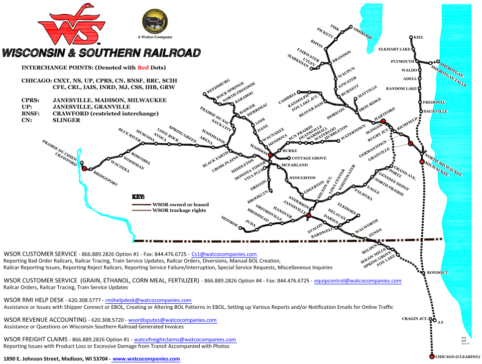 Industrial History: WSOR/WICT/(WIWR+CWRC): Southern Wisconsin and ...
