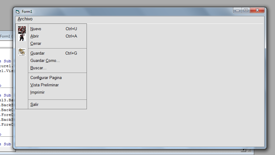EJERCICIOS VISUAL BASIC: COMO CREAR UN MENU PERSONALIZADO CON IMAGENES ...