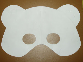 early play templates: Teddy Bear Mask templates to print out
