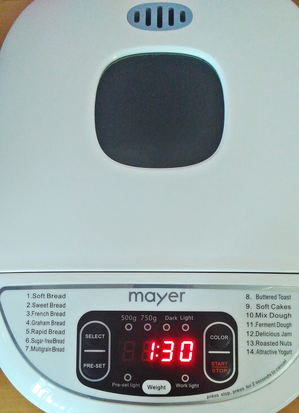 Small Small Baker: Mayer Breadmaker - Wholemeal bread / White bread ...