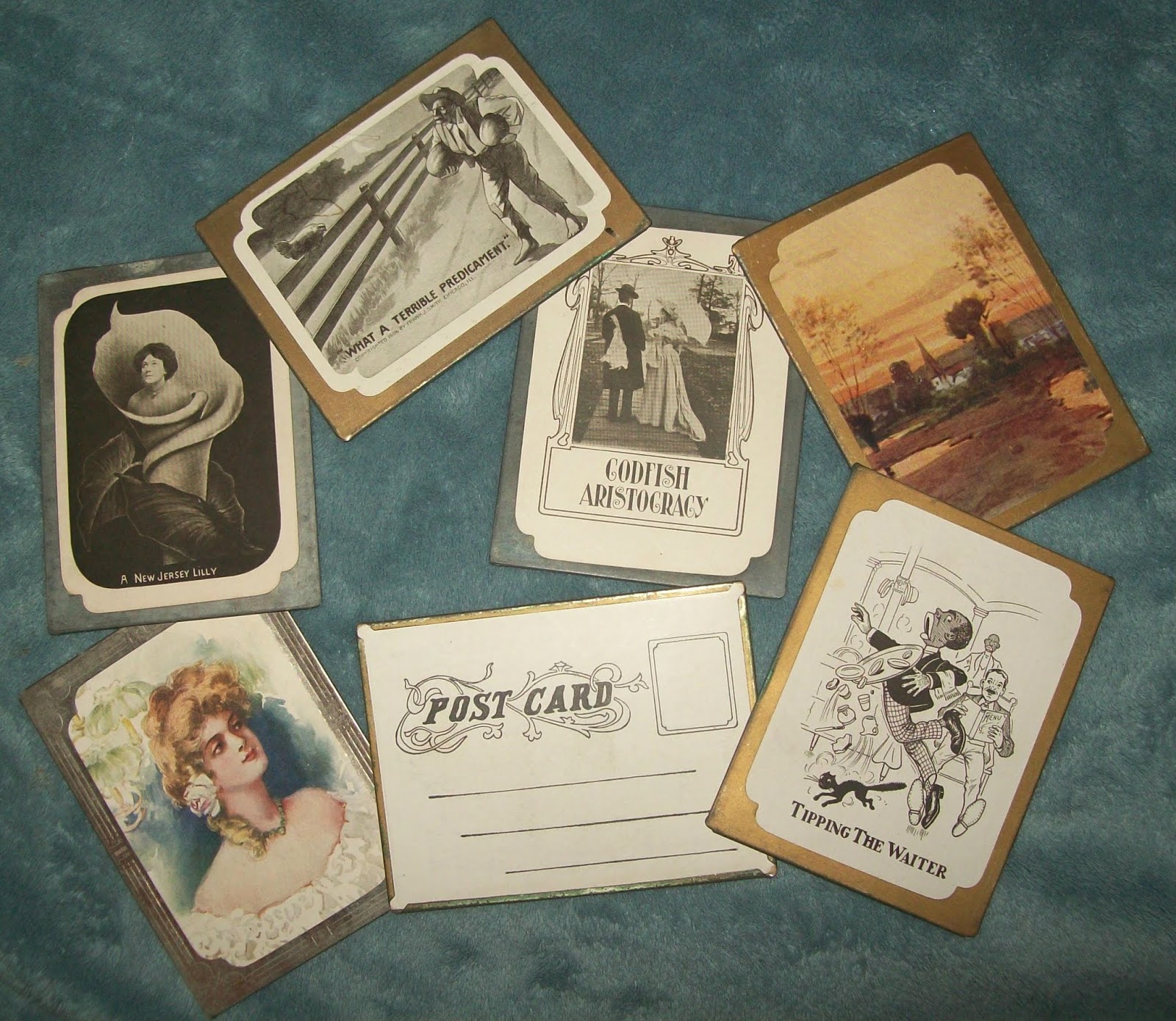 Papergreat: Reader mystery: Vintage postcards with metal frames