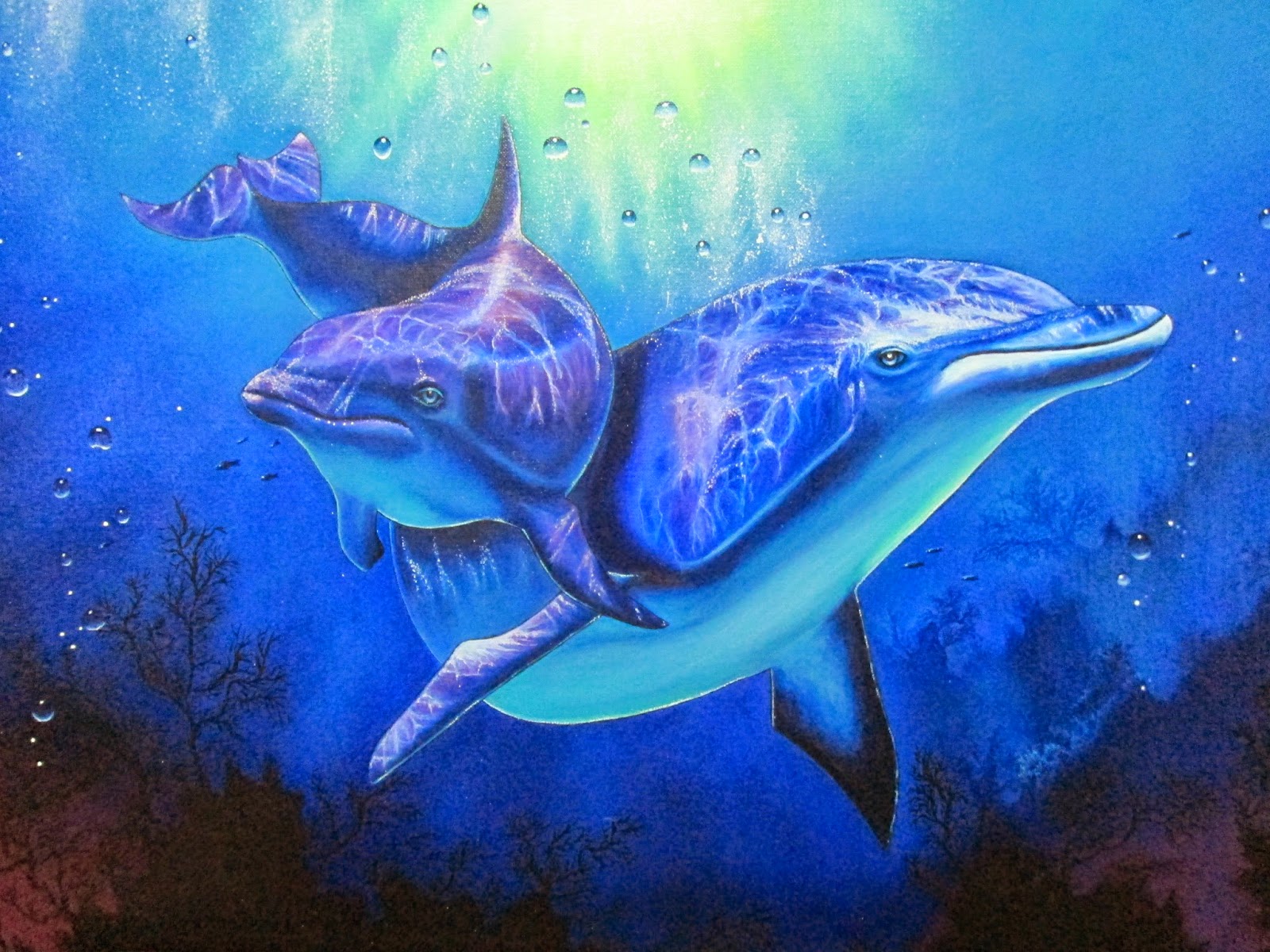 Galería de Arte Miriam Arce Pita: Delfines - Pintura al óleo
