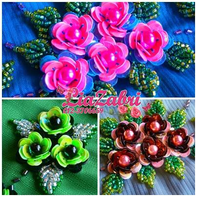 Sulaman Manik LiaZabri Golden Touch: Sulaman labuci Bunga Daisy