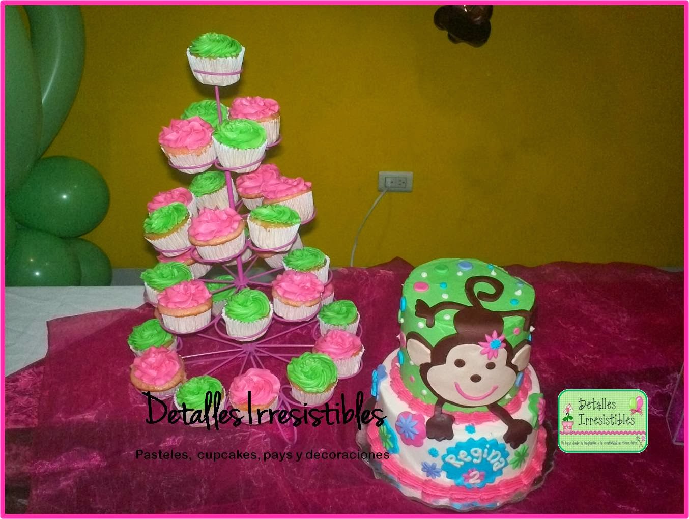 DETALLES IRRESISTIBLES: PASTEL Y CUPCAKES TEMA CHANGUITA
