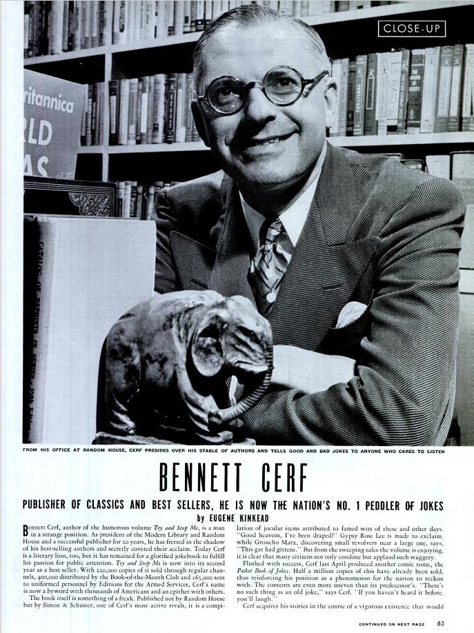 BOOKSTEVE'S LIBRARY: Bennett Cerf-1945