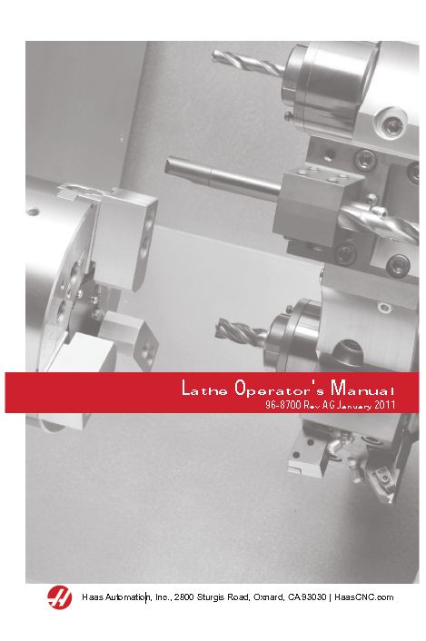Haas Lathe Operators Manual