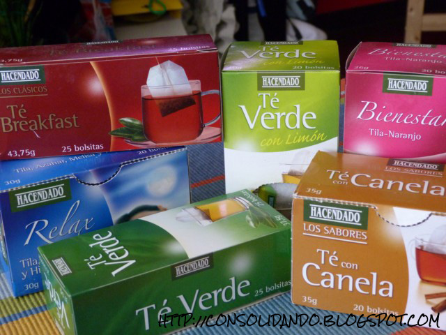 Consolidando: Tés. Otra manera de tomar agua.