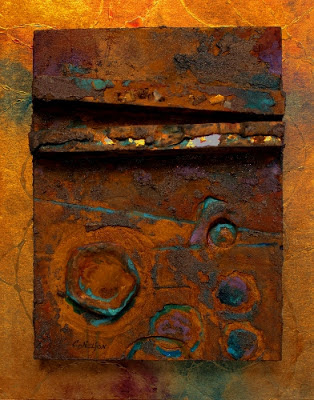 CAROL NELSON FINE ART BLOG: "Relic" mixed media rusted iron paint ...