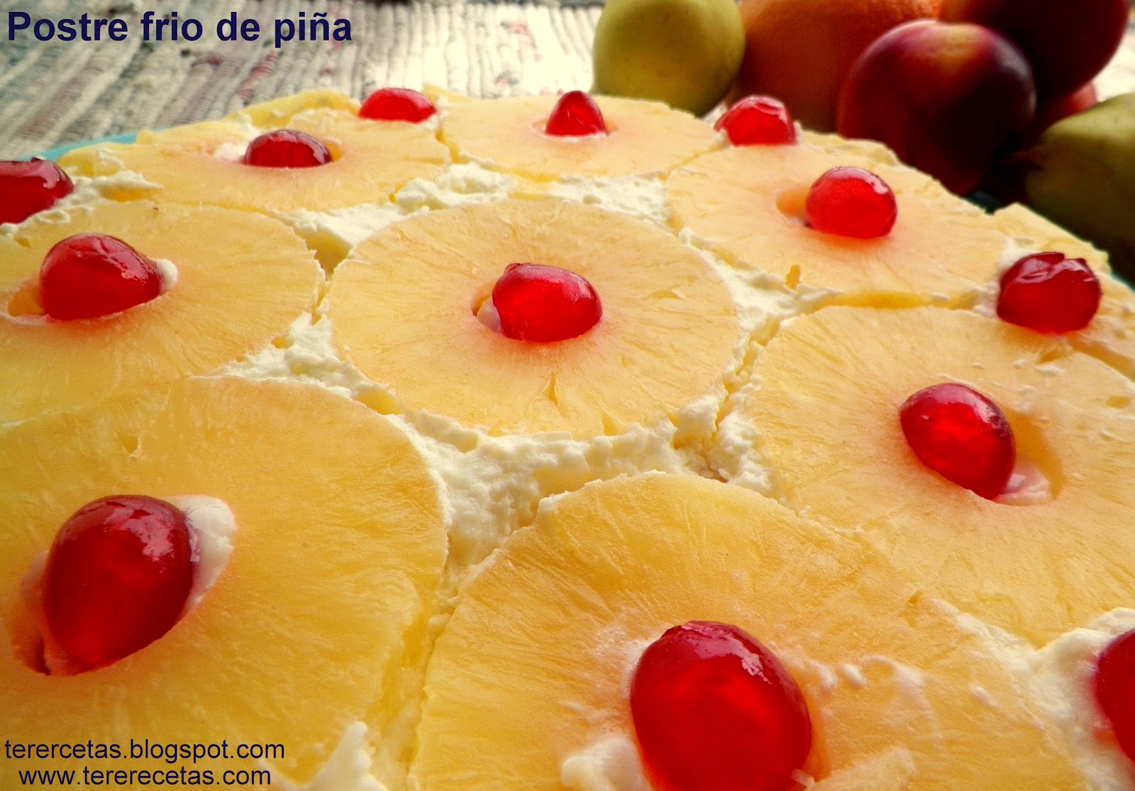 Postre frío de piña. - Las recetas de Tere