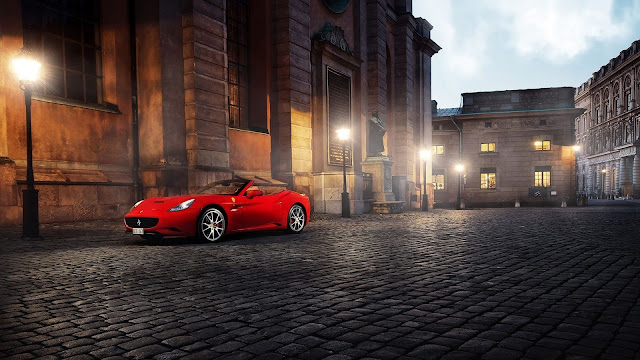 Red Ferrari In The Night - High Definition Wallpapers - HD wallpapers