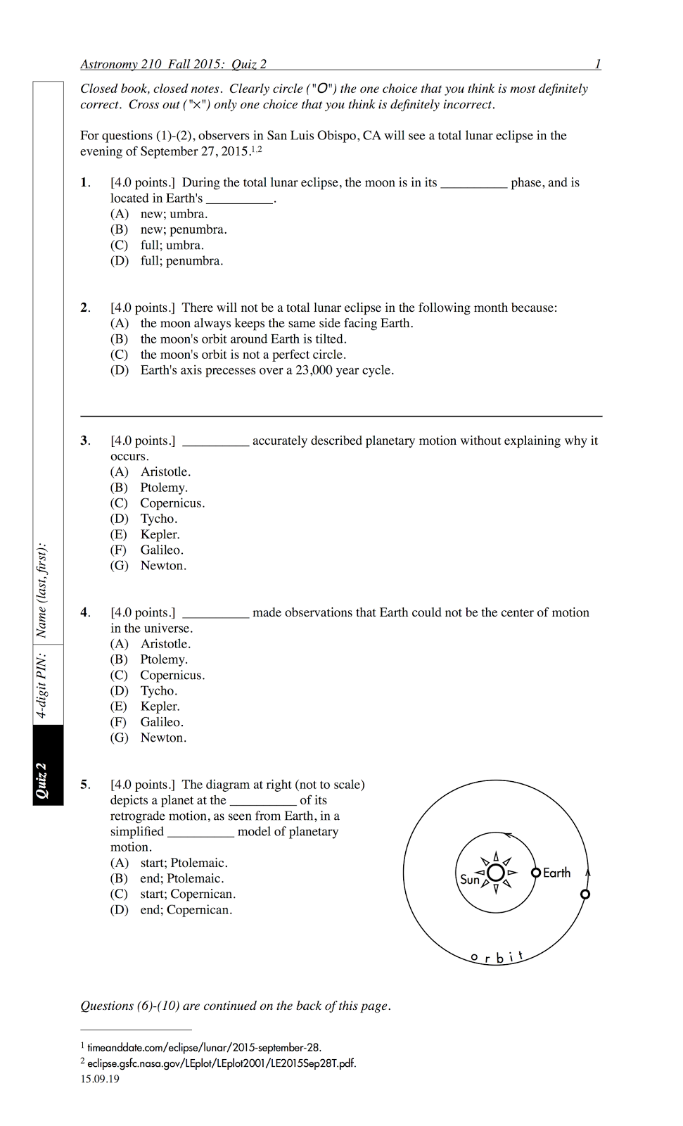 P-dog's blog: boring but important: Astronomy quiz archive: eclipses ...