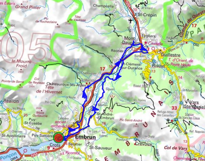 Mes randonnées: Vers Eygliers, les balcons de la Durance
