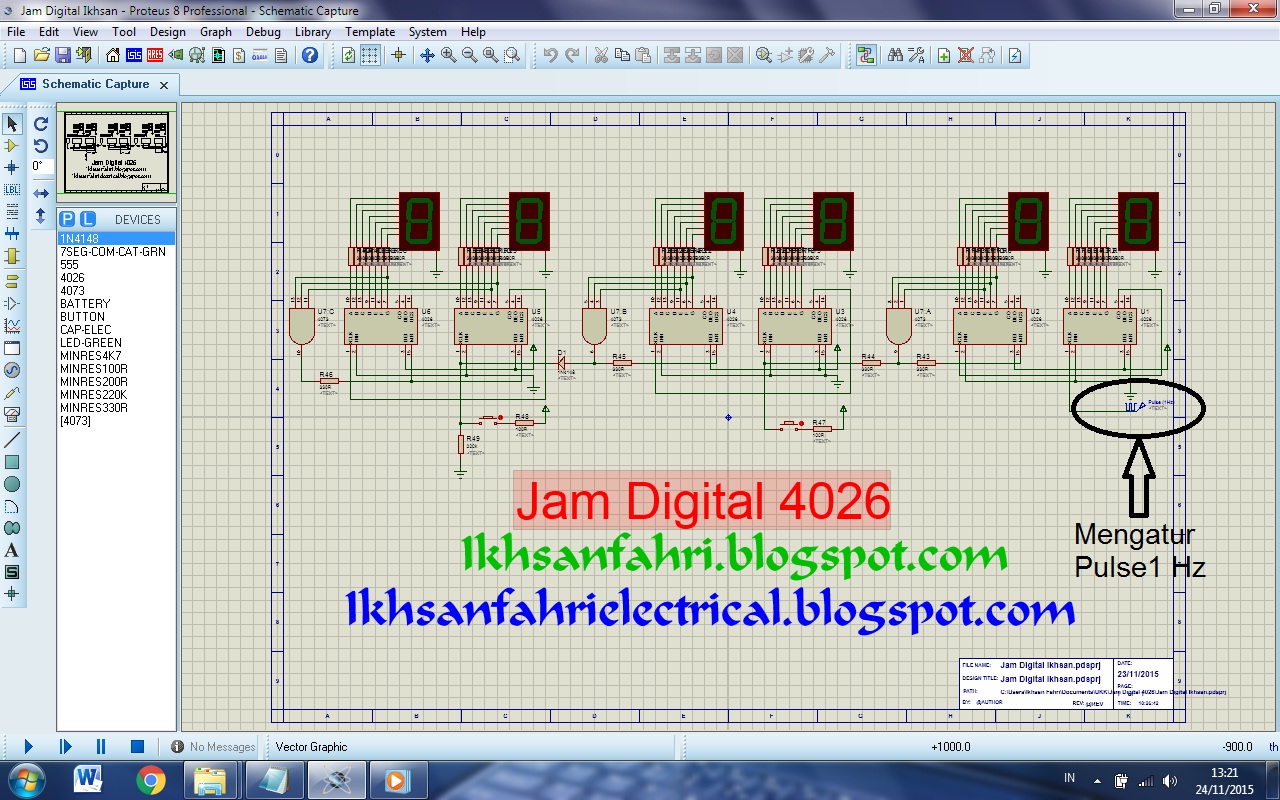 Simulasi Jam Digital dengan IC 4026 Pada Software Proteus ...