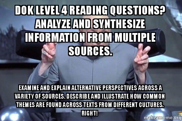 Reading Sage: Reading DOK Level 3 Test Questions | DOK Level 3 Reading ...