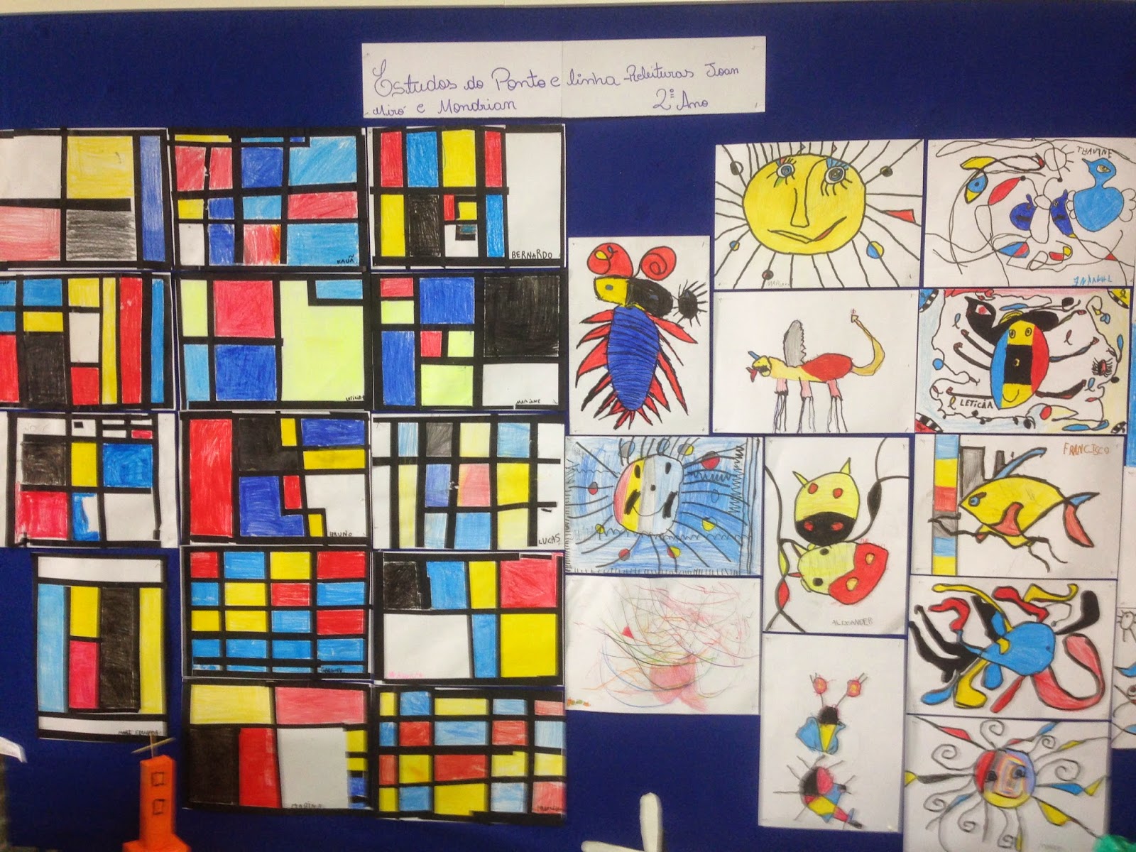 Blog do 2º ano: Releituras de Mondrian e Miró_ Arte