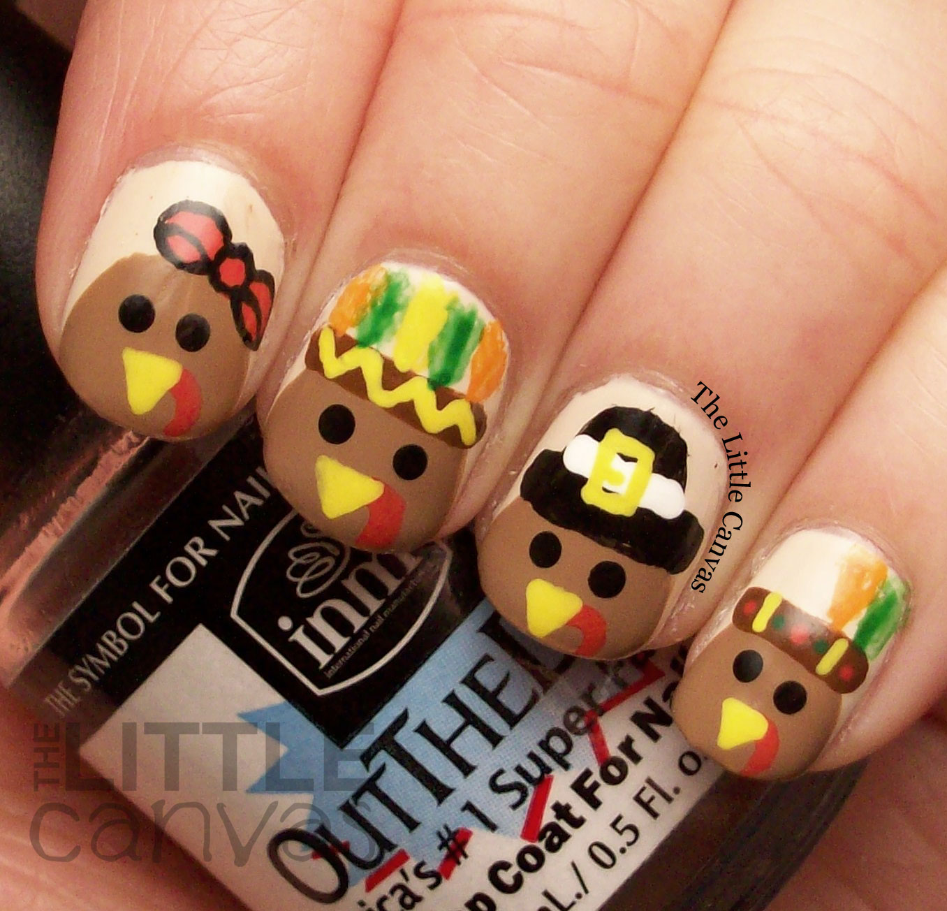Twinsie Tuesday: Mani Orders! - Thanksgiving Nail Art - The Little Canvas