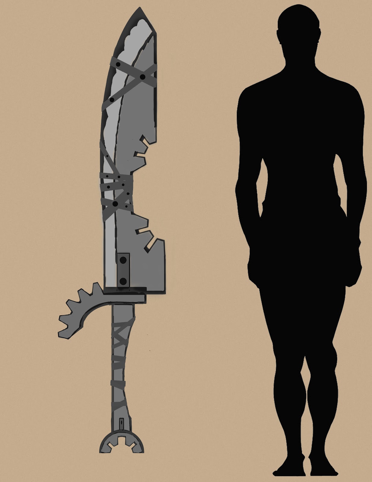 Pat R Blog: Hand Painted Gear Sword