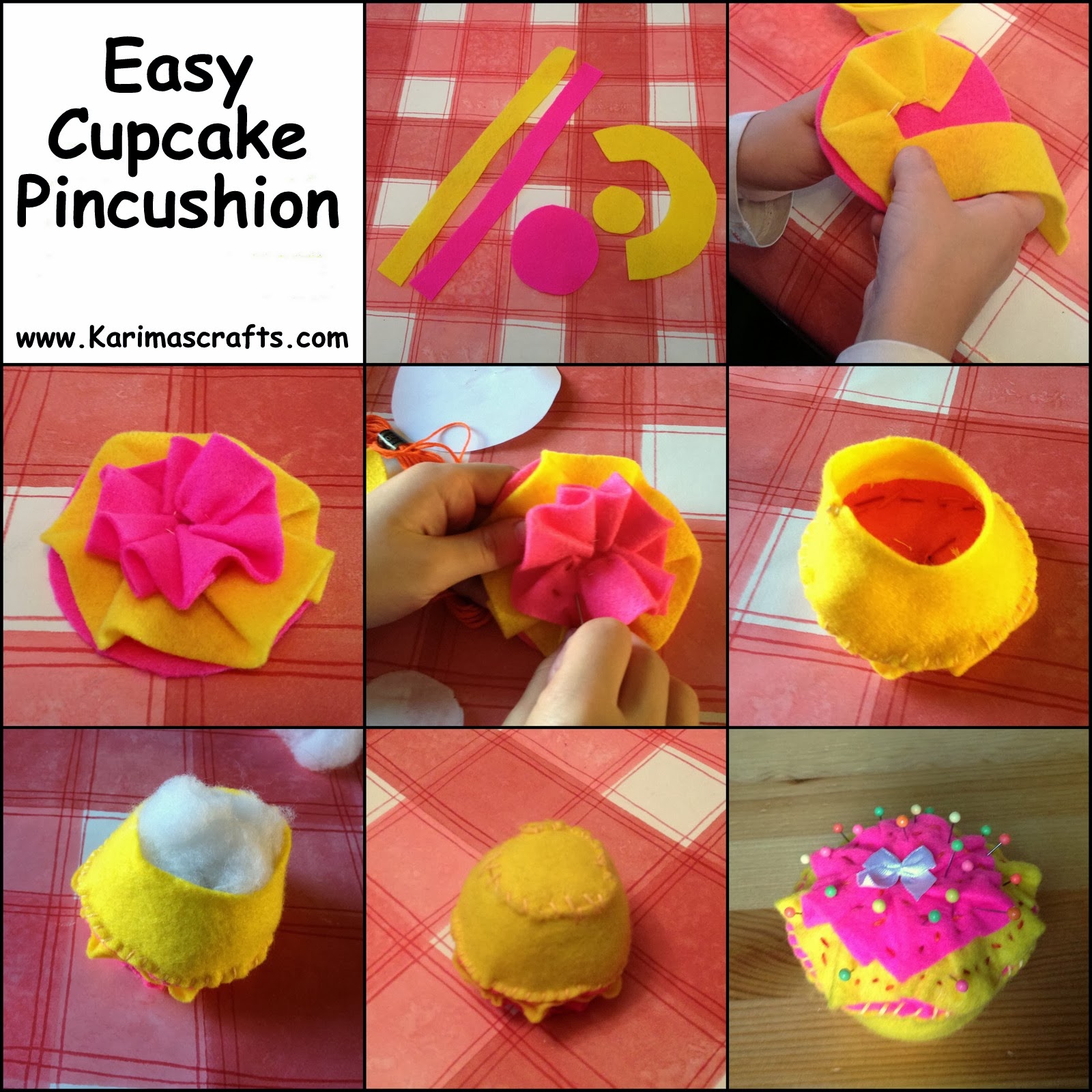 Karima's Crafts: Easy Cupcake Pincushion Tutorial