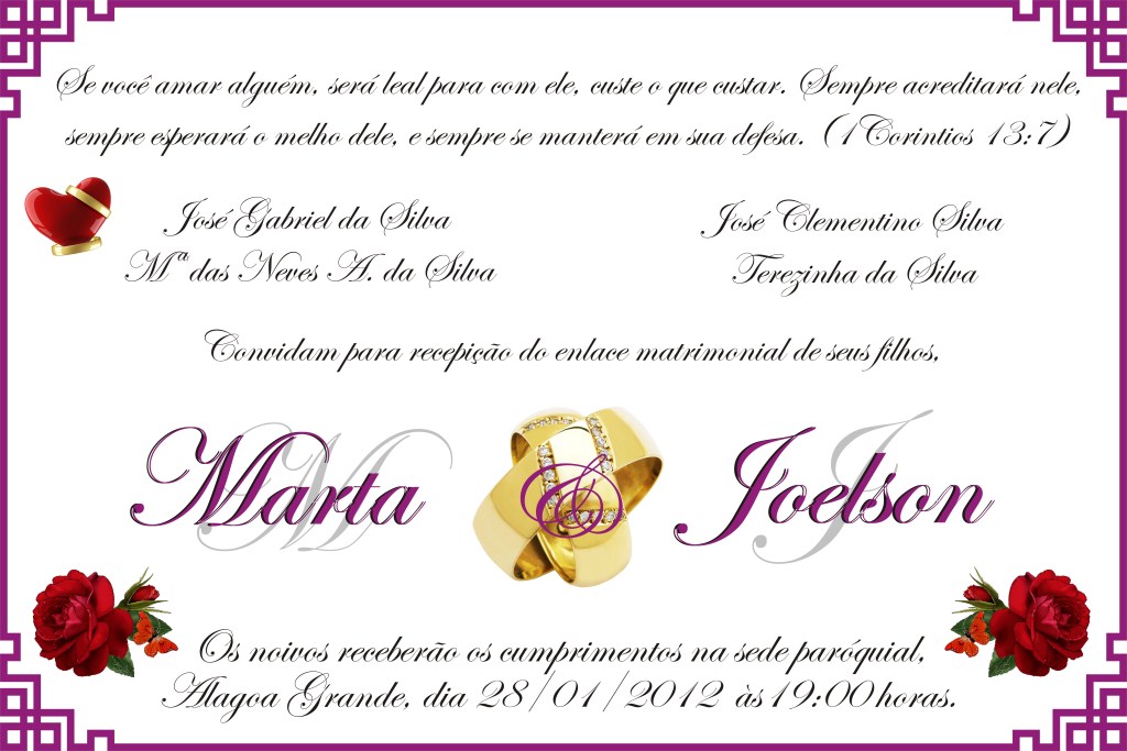 10 modelos de convites para casamento - Vetores Download