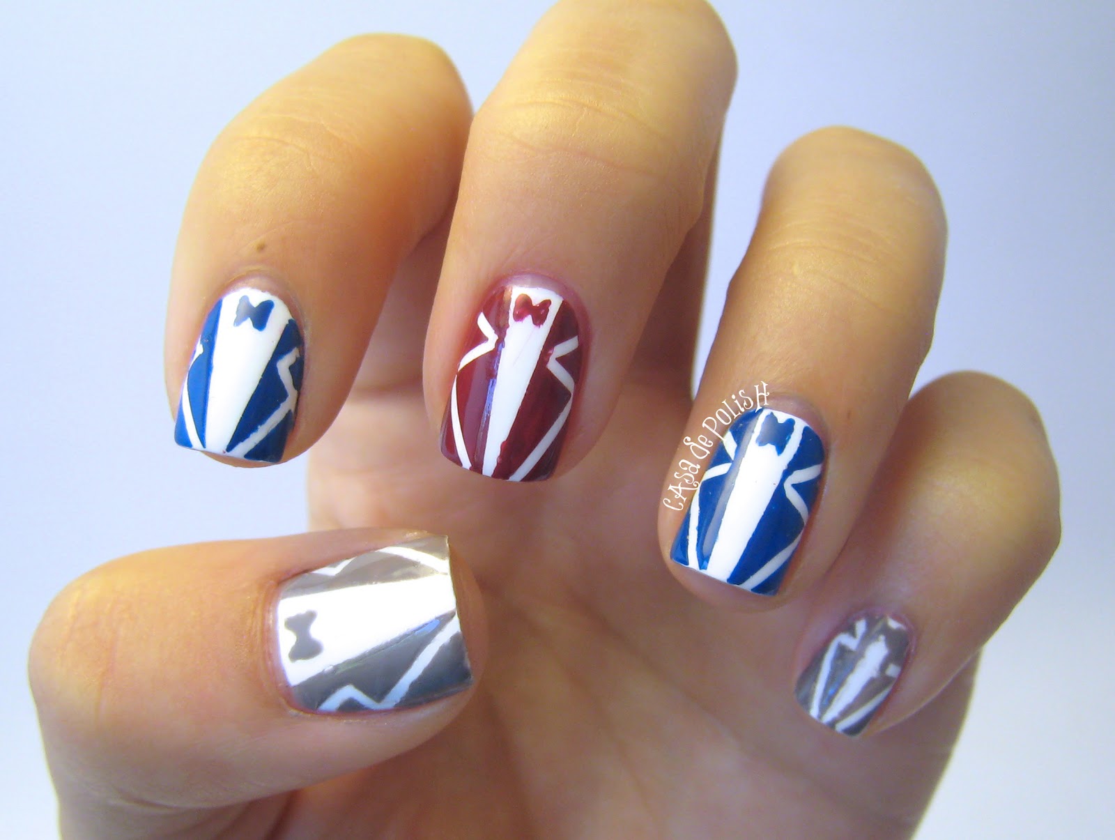 Casa de Polish: May Tri-Polish Challenge Day 4 - Tuxedo Nails + Mini ...