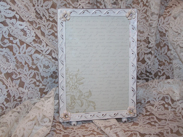 Piney Rose: Upcycle - Vintage Cottage White Picture Frame