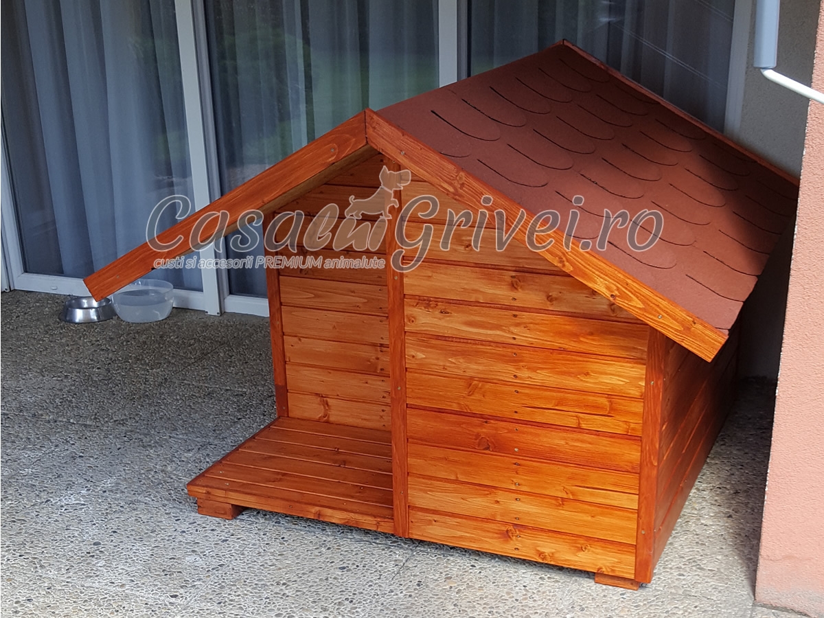 Cotete de caini si pisici din lemn, izolate termic, pentru exterior