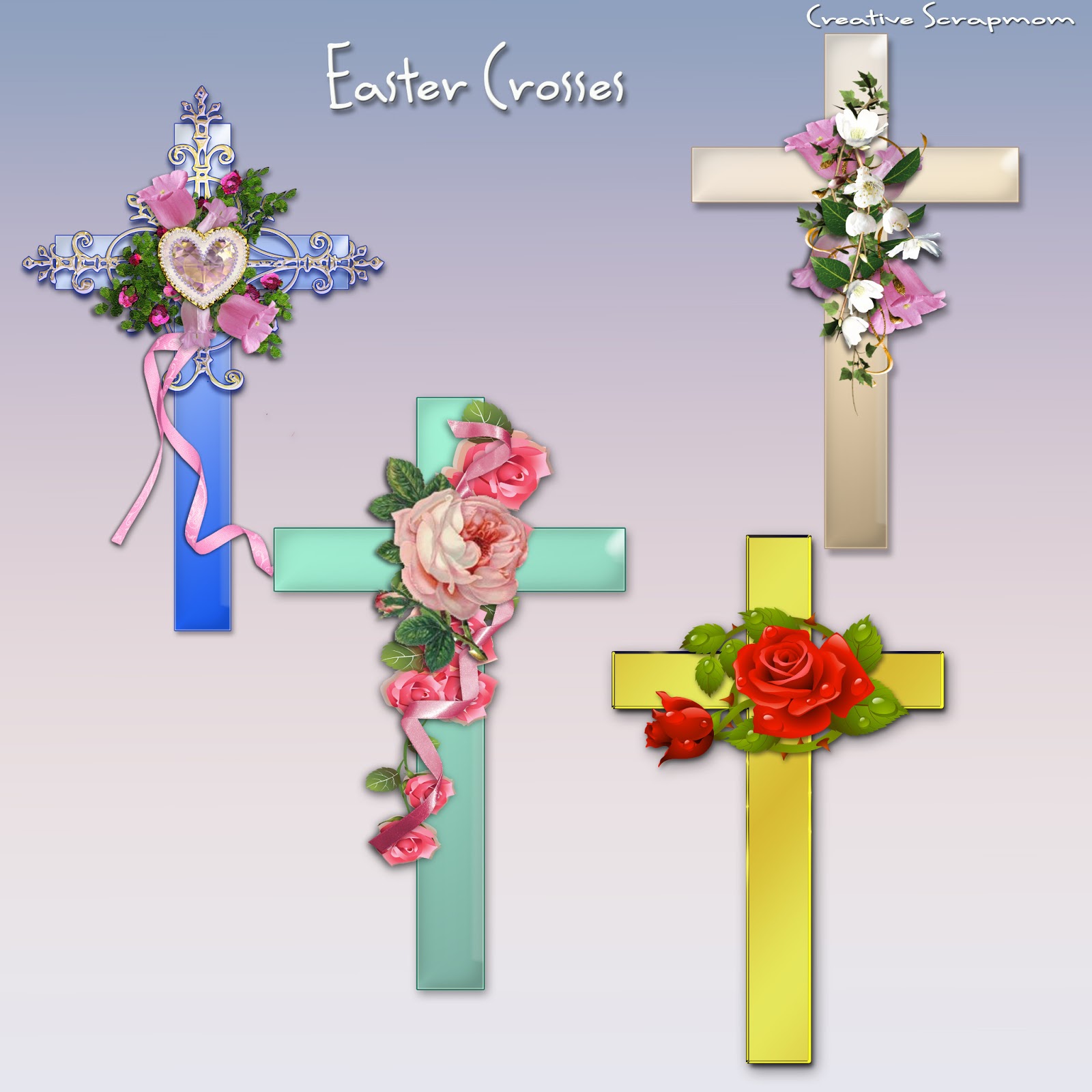 Welkom bij Creative Scrapmom: 4 Easter Crosses