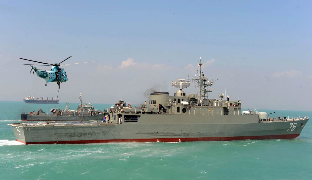 Iran's first domestically made frigate, the Jamaran, sails in the ...