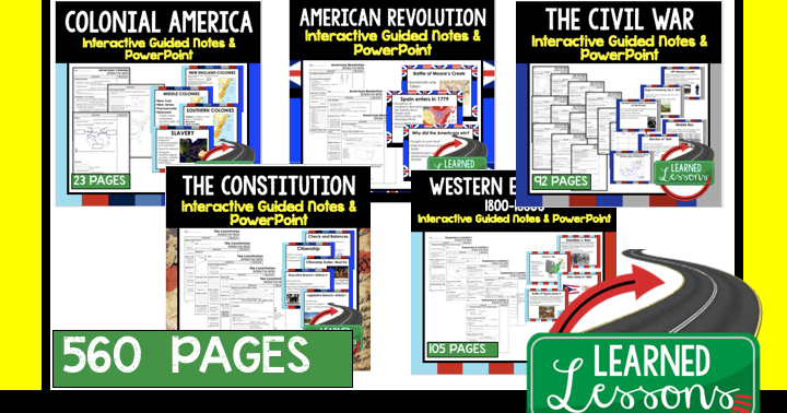 American History Interactive Guided Notes and PowerPoints BUNDLE ...