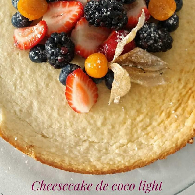 Cheesecake de coco light Produções da Belinha