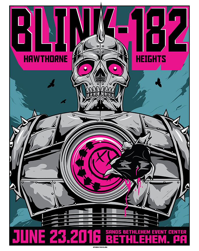 INSIDE THE ROCK POSTER FRAME BLOG: blink 182 Ian Williams Bethlehem Poster