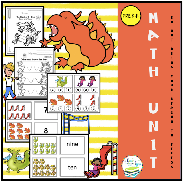 DO NOT BRING YOUR DRAGON TO RECESS MATH UNIT ~ Book Units by Lynn
