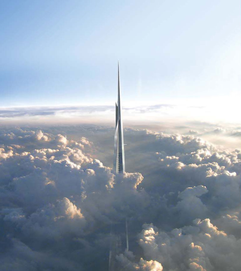 Kingdom Tower - Torre com 1 Km de altura | Universo da Arquitetura