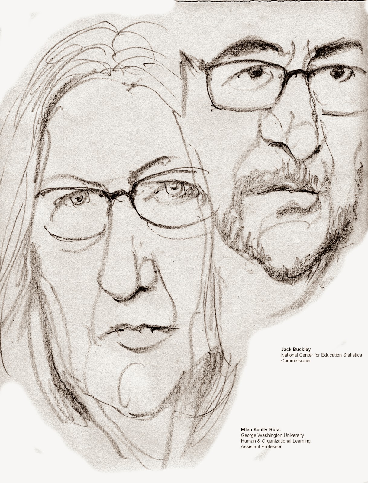 daily drawings: Jack Buckley, Ellen Scully Russ