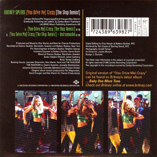 MUSICOLLECTION: BRITNEY SPEARS - (You Drive Me) Crazy - CD 2Titres - 1999
