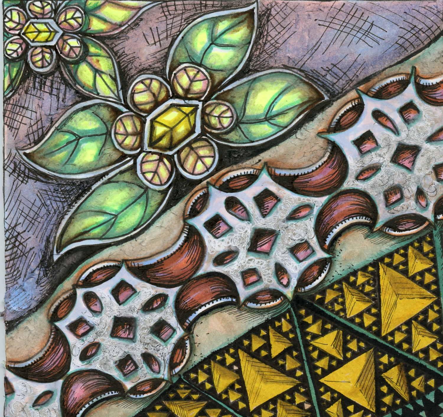 Old Steampunk Tangles-Day 4 #Zentangle #Tangle #Steampunk