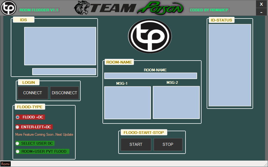 TEAM POISON: Chat+ New Room Flooder By Team Poison