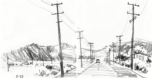 Works in Progress...On Location: Sketching on the Road...