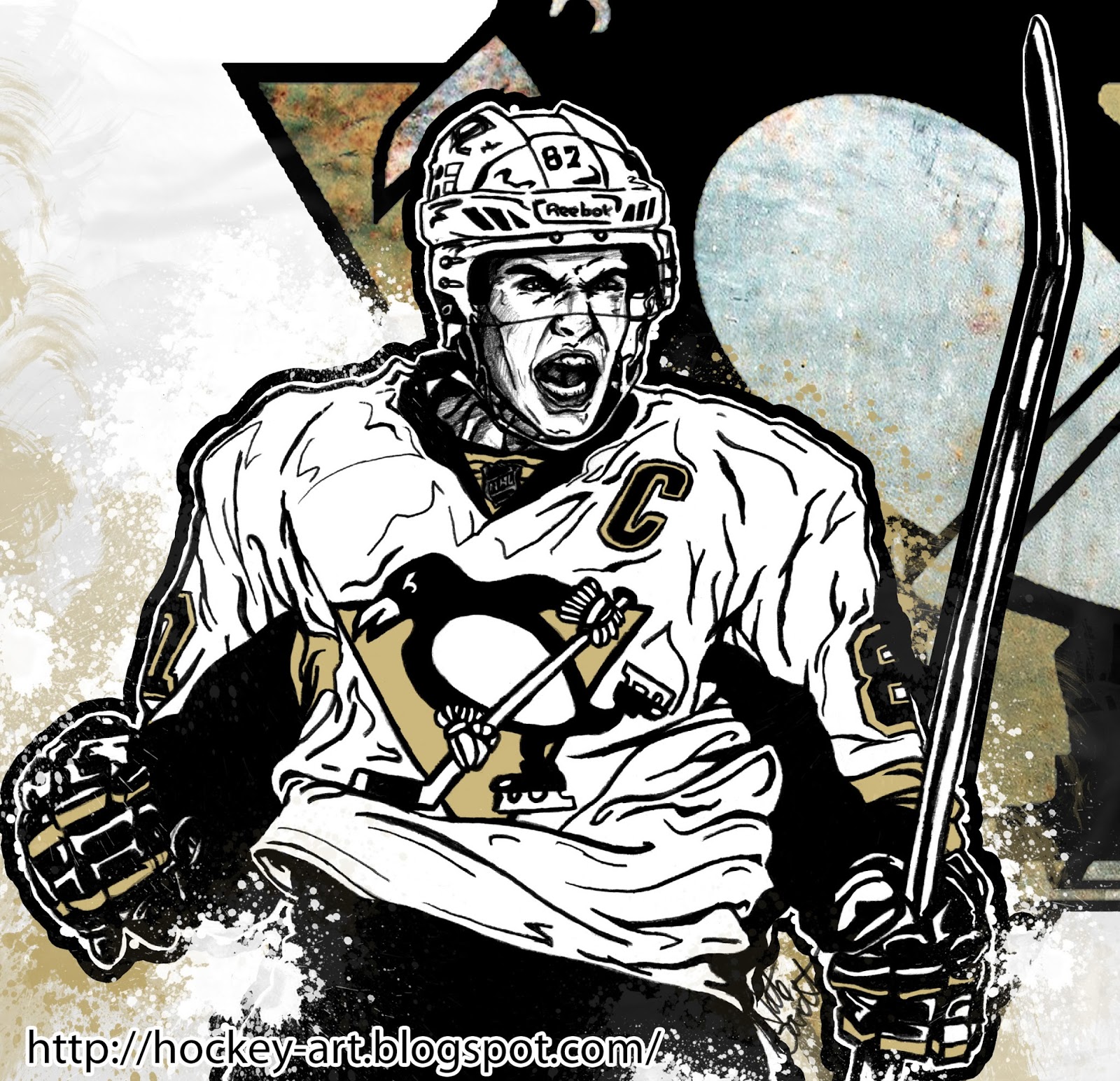 Hockey in art: Pittsburgh Penguins Sidney Crosby Art