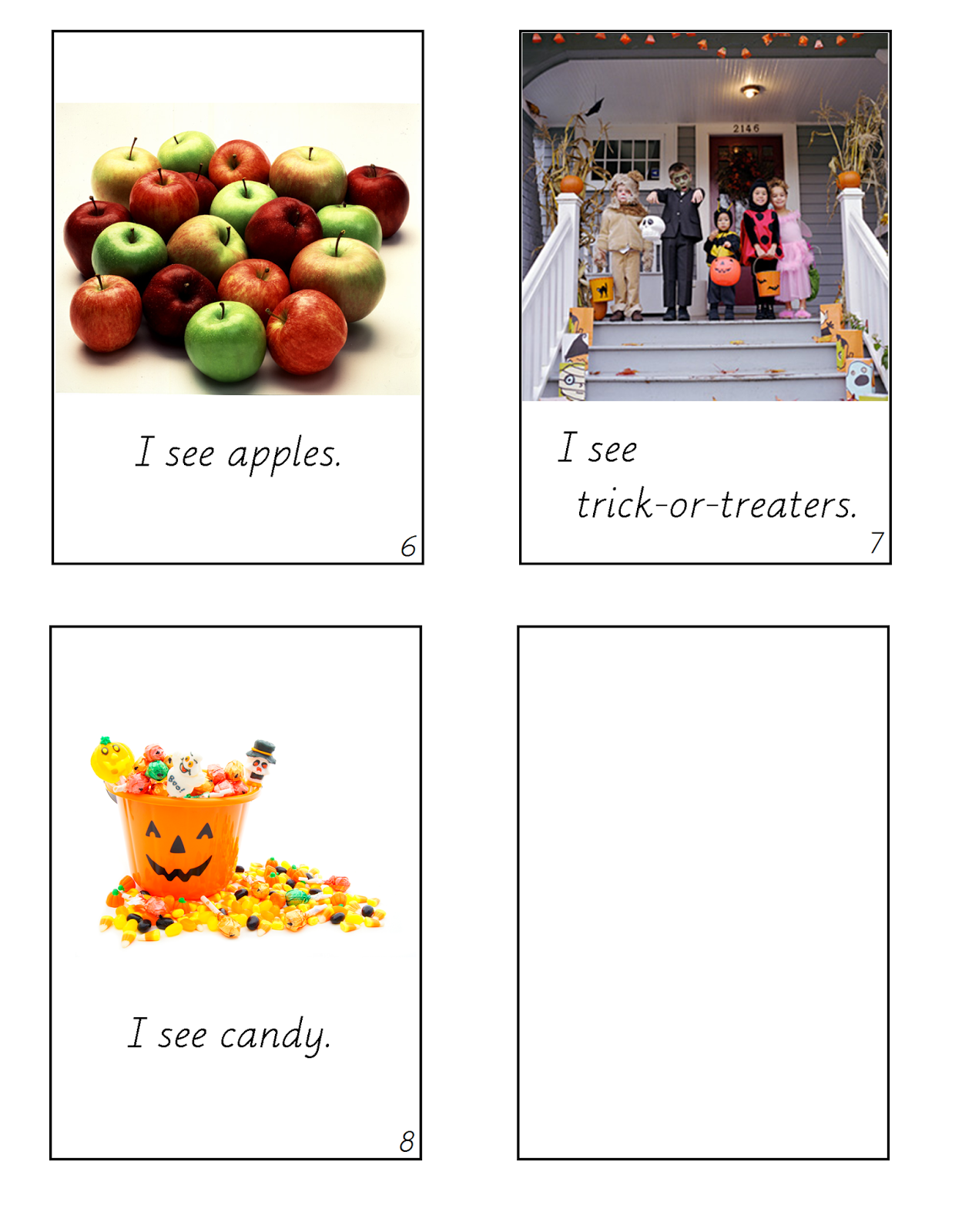 Free Printables! Autumn Sight Word & Counting Books! ~ Paper House