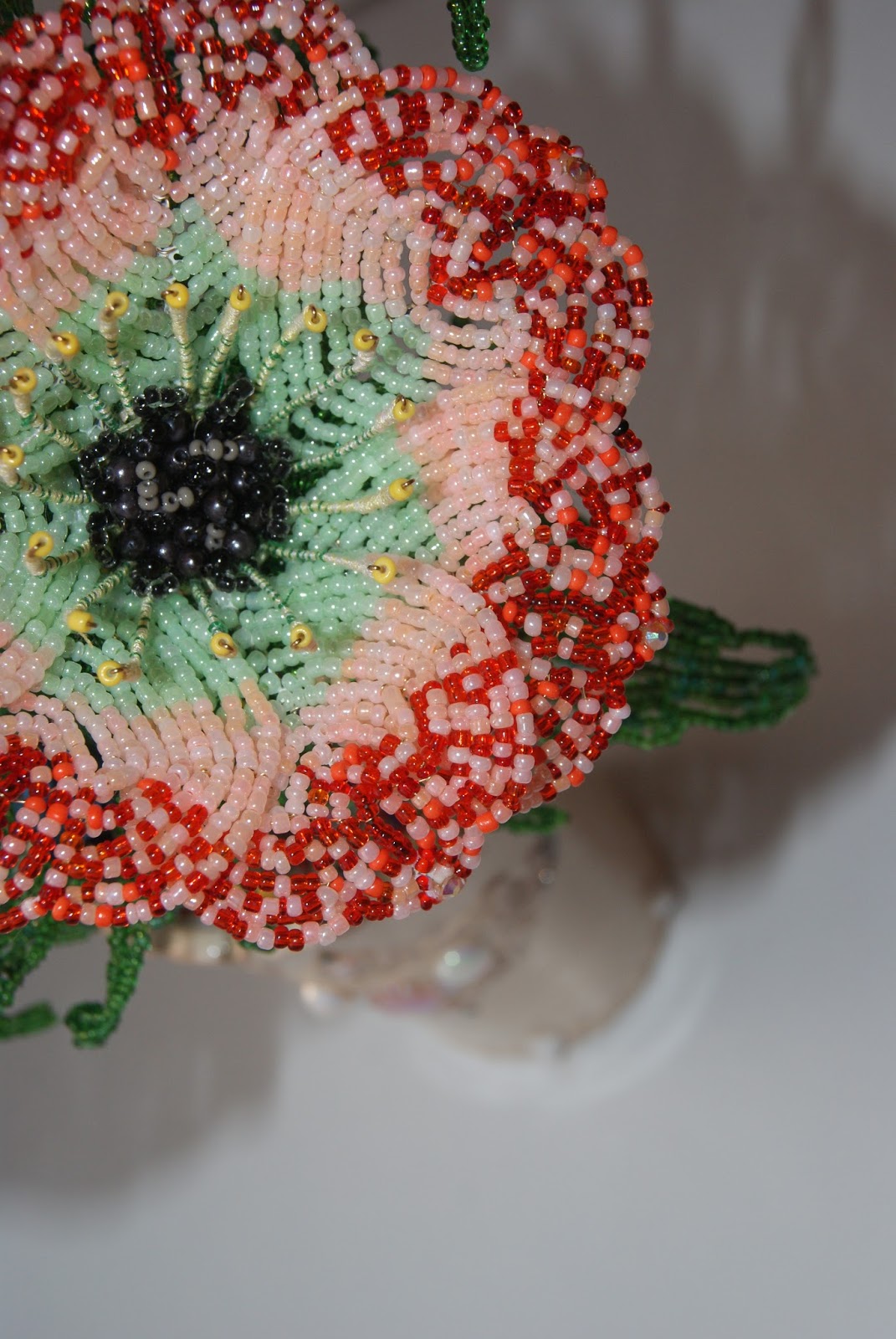 Beads, Rhinestones and Nailpolishes : Beaded Anemone Flower (Nedaudz ...