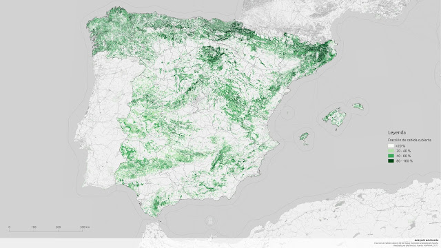 Educación Forestal: Mapa Forestal España 2017