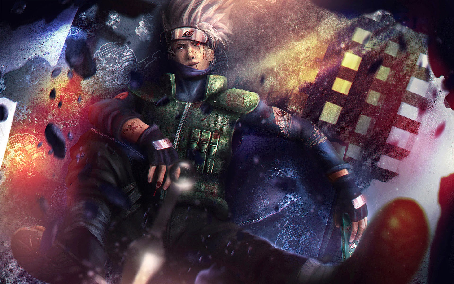 Kakashi Unmasked Sharingan Eyes 7o HD Wallpaper